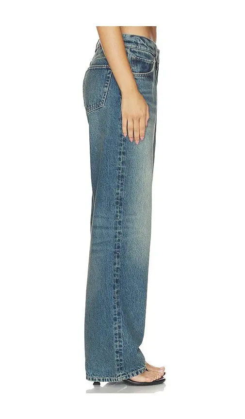 EB DENIM Mid Rise Baggy Jean In Blue
