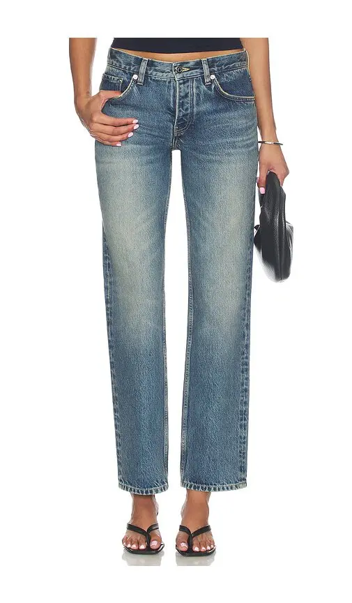 EB DENIM Ariel Mid Rise Wedgie Jeans - Mariner