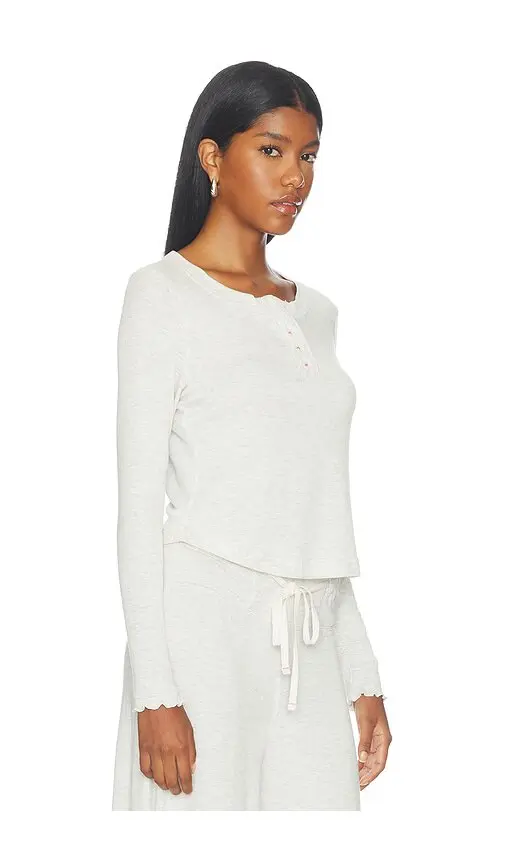 Free People X Intimately Dream State Henley Top In Grey