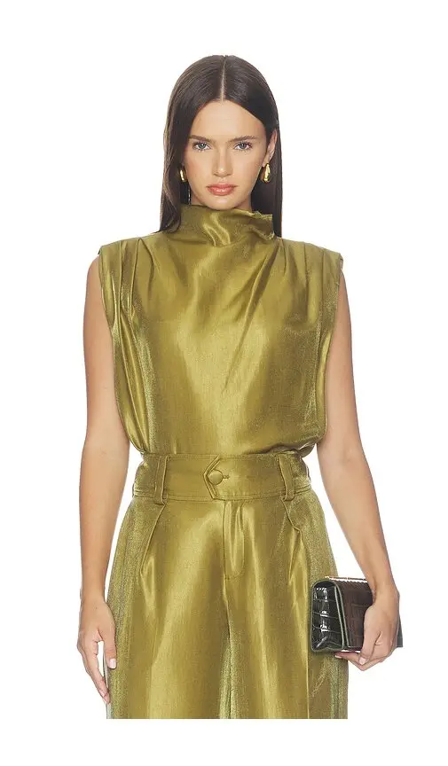 Amanda Uprichard Sleeveless Fabienne Top - Olive