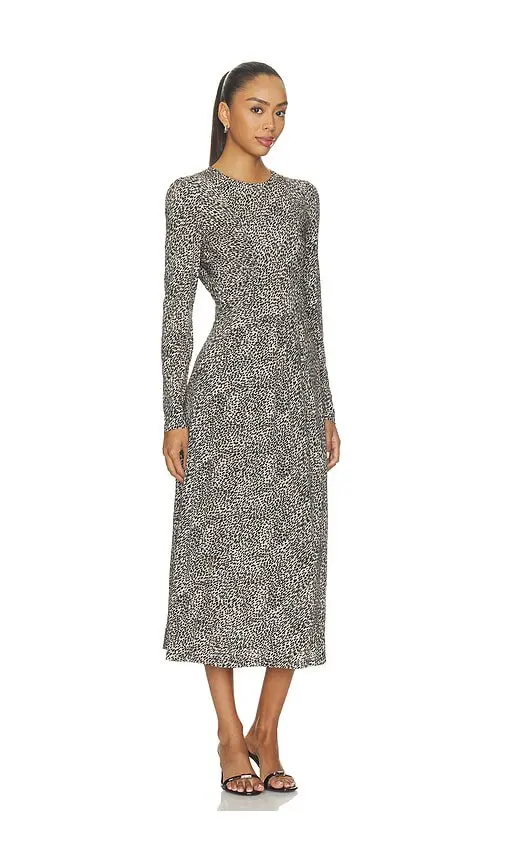 Sea Charlize Printed Long Sleeve Crew Dress