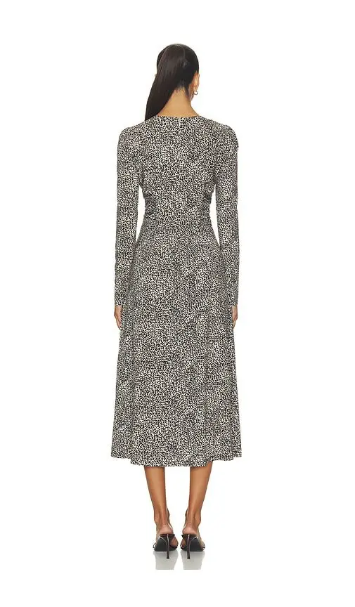 Sea Charlize Printed Long Sleeve Crew Dress