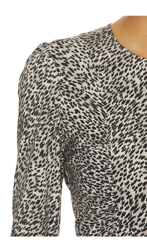 Sea Charlize Printed Long Sleeve Crew Dress