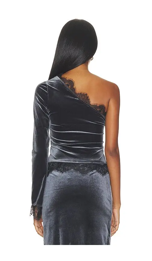 FENERS Reliquia One-shoulder Velvet Top