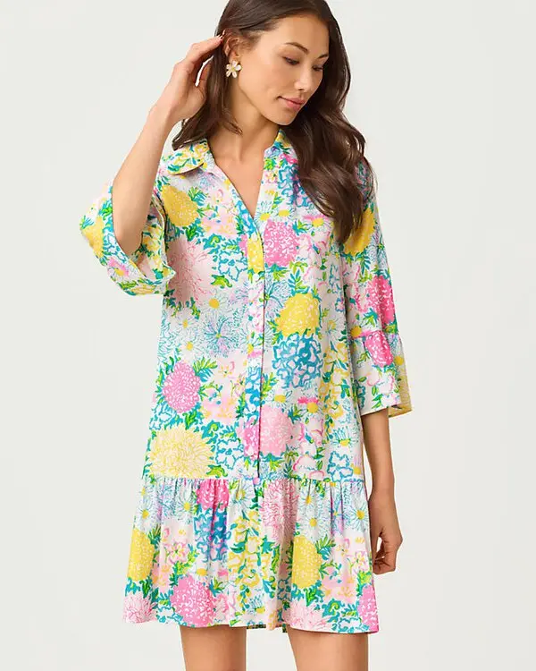 Lilly Pulitzer® Rayanna Tunic Shirtdress - Multi Lilly Garden