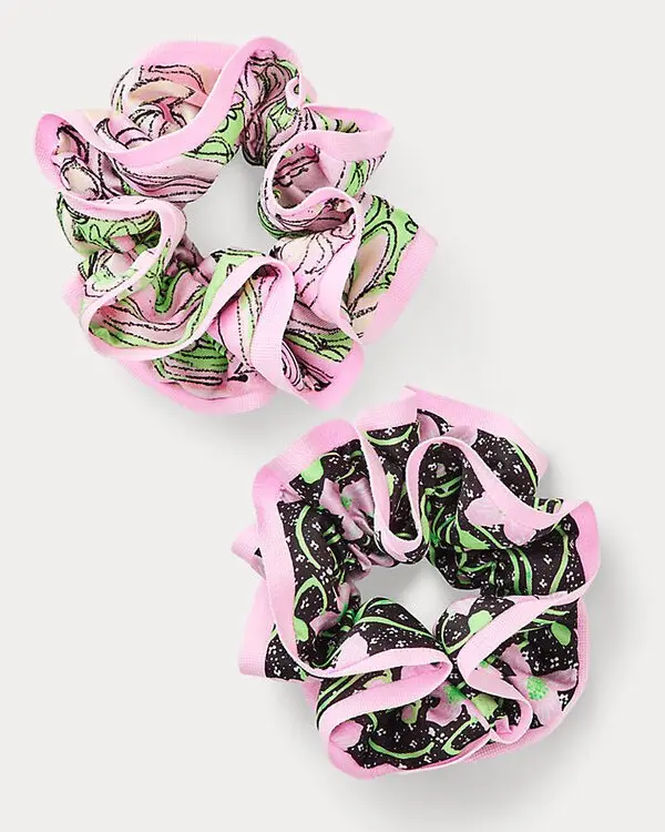 Lilly Pulitzer® Layered Ruffle Scrunchie Set - Onyx