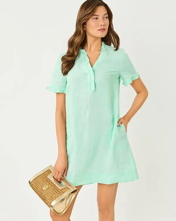 Lilly Pulitzer® Scarlette Linen Dress - Mint