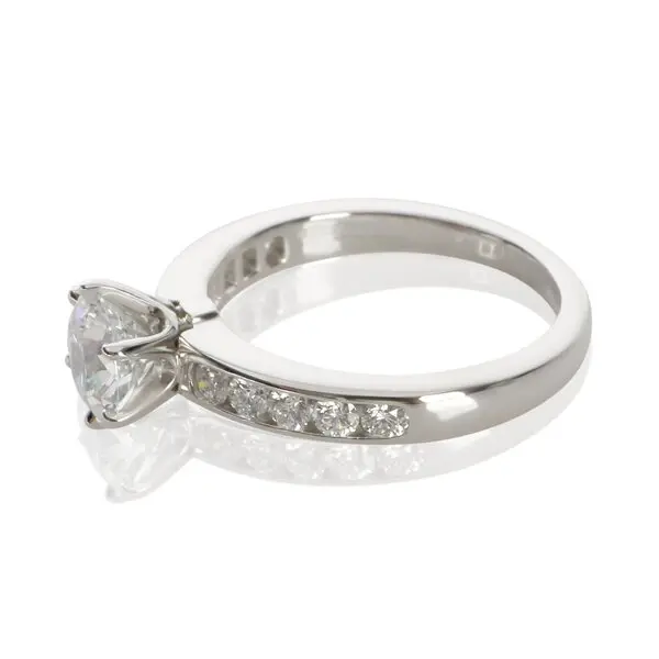 Tiffany & Co. 1.09 Ct Round Brilliant Diamond Channel Set Engagement Ring
