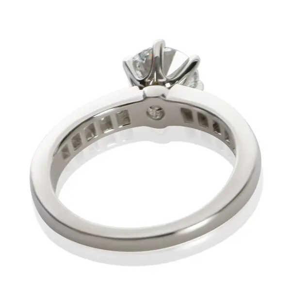 Tiffany & Co. 1.09 Ct Round Brilliant Diamond Channel Set Engagement Ring