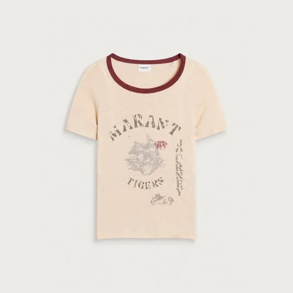 Isabel Marant Étoile Kiliann Logo T-shirt - Light Beige
