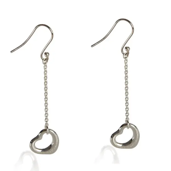 Tiffany & Co. Sterling Silver Elsa Peretti Open Heart Dangle Earrings - Sterling_silver
