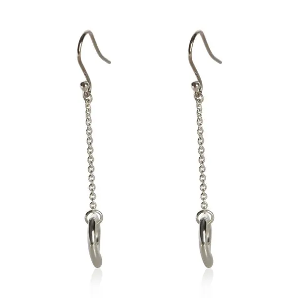 Tiffany & Co. Sterling Silver Elsa Peretti Open Heart Dangle Earrings