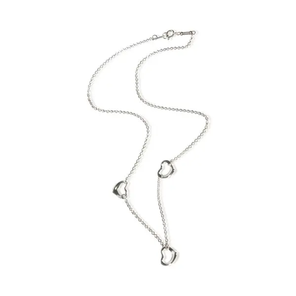 Tiffany & Co. Sterling Silver Elsa Peretti Open Heart Necklace