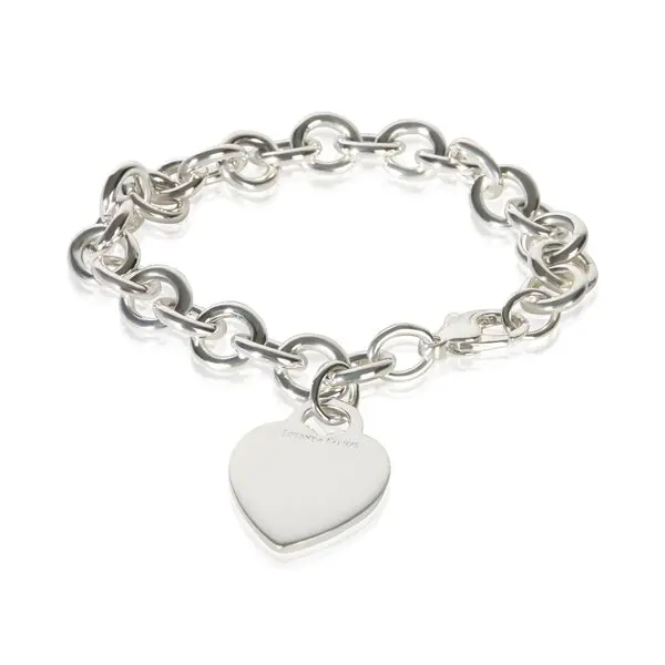 Tiffany & Co. Sterling Silver Heart Charm Bracelet