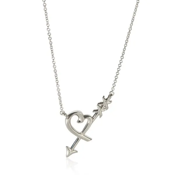 Tiffany & Co. Sterling Silver Paloma Picasso Graffiti Heart Pendant Necklace - Sterling_silver