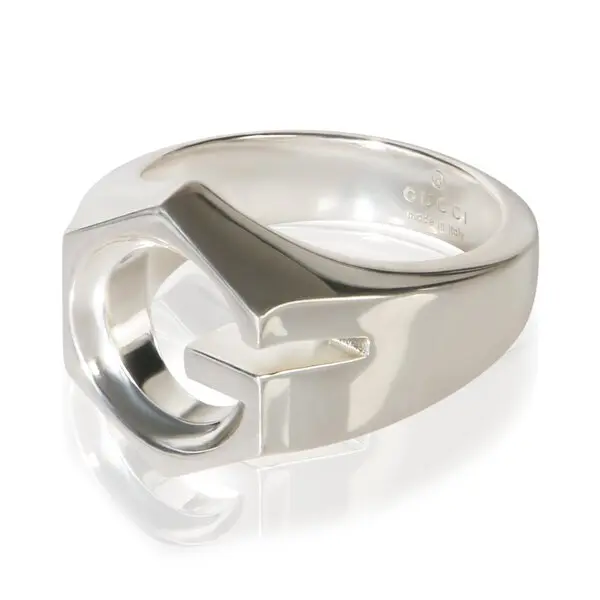 Gucci Sterling Silver G Cube Ring
