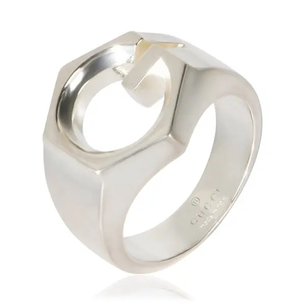 Gucci Sterling Silver G Cube Ring