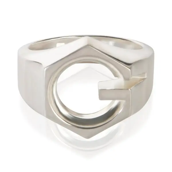 Gucci Sterling Silver G Cube Ring - Sterling_silver