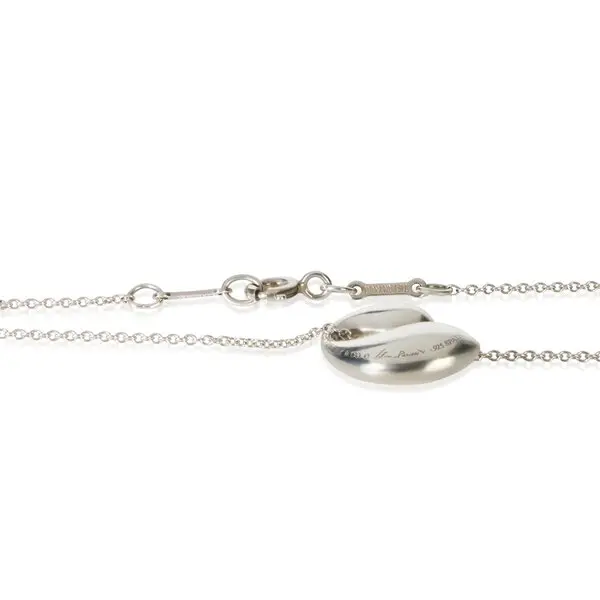 Tiffany & Co. Sterling Silver Elsa Peretti Double Teardrop Pendant Necklace