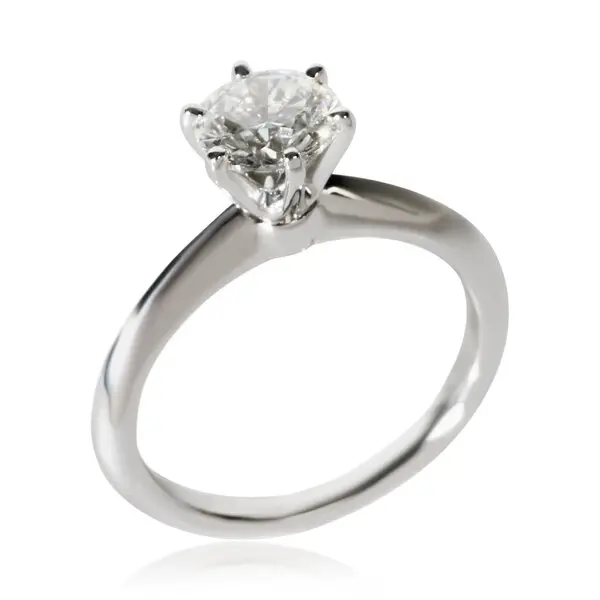 Tiffany & Co. 0.9 Ct Round Brilliant Diamond Engagement Ring
