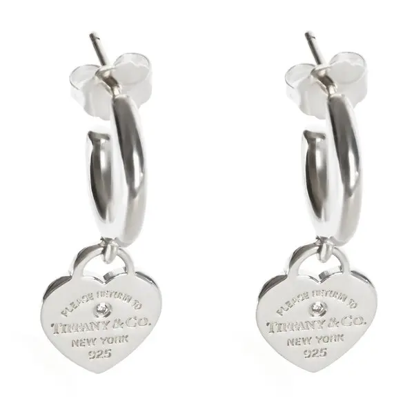 Tiffany & Co. Sterling Silver Diamond Return To Earrings - Sterling_silver
