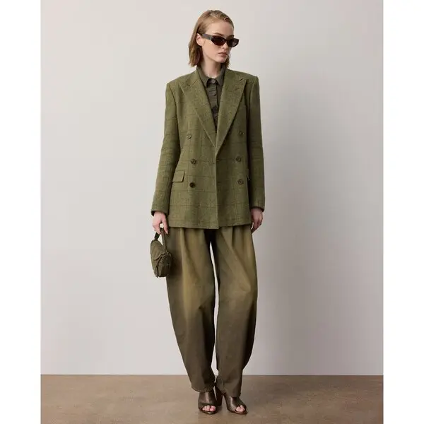 Ralph Lauren Ramona Windowpane Tweed Jacket