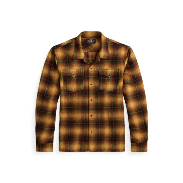 Ralph Lauren Plaid Wool-blend Camp Shirt