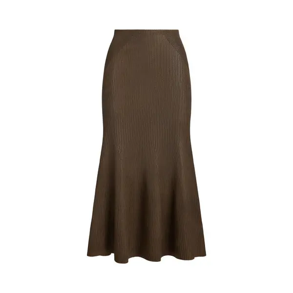 Ralph Lauren Adrianna Foiled Rib-knit Sweater Skirt