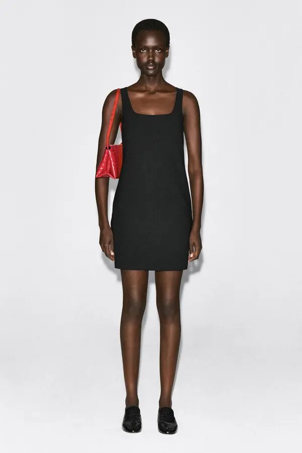 Cos Square-neck Crepe-jersey Dress