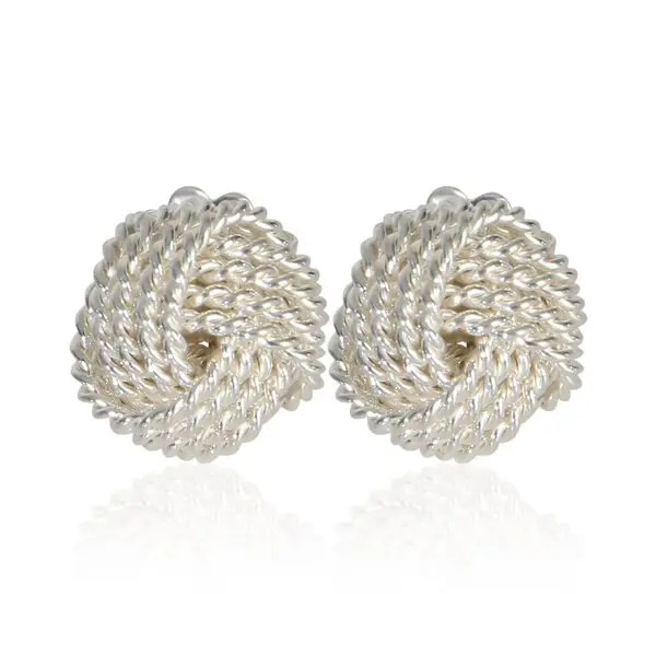 Tiffany & Co. Sterling Silver Knotted Earrings - Sterling_silver