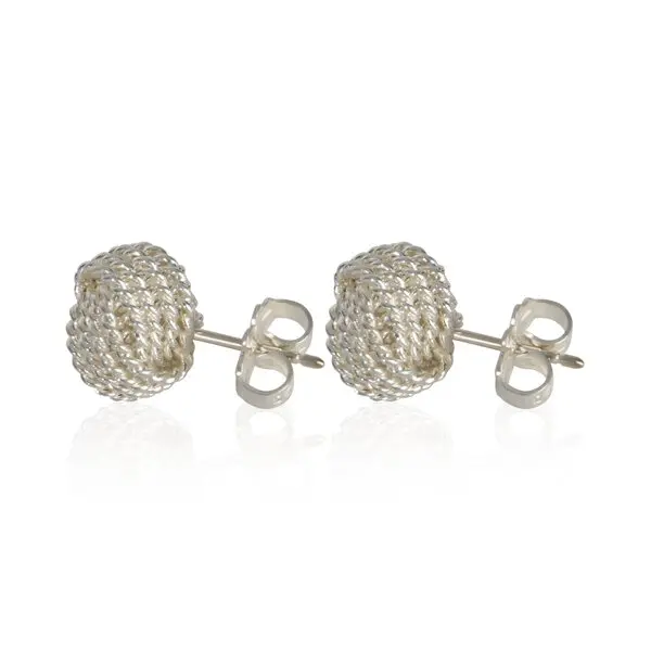 Tiffany & Co. Sterling Silver Knotted Earrings