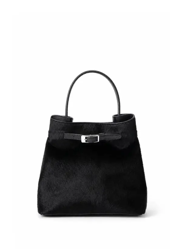 ELLEME Belt Bag Small Calf Leather Silver - Black