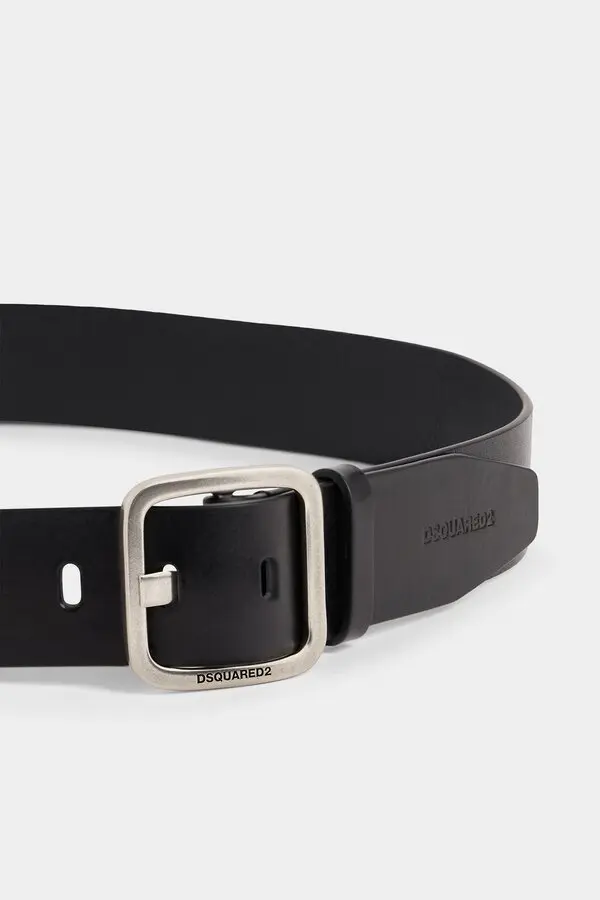 Dsquared2 Smooth Leather Belt With Buckle