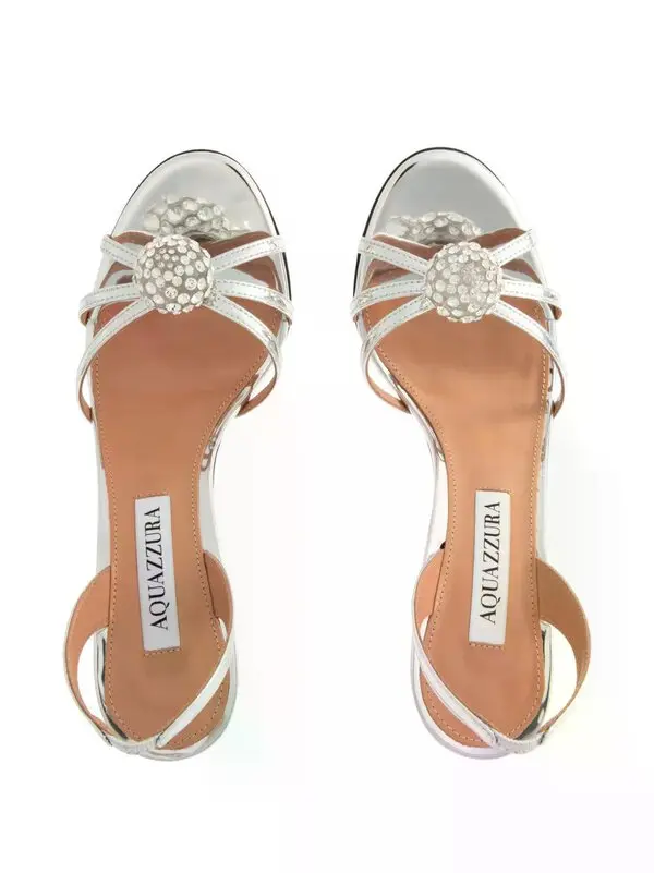 AQUAZZURA Crystal Bubble Sandals - Silver