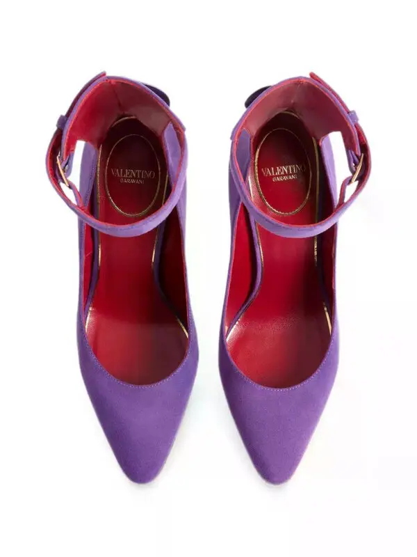 Valentino Garavani Fatale Suede Pumps 105mm - Purple