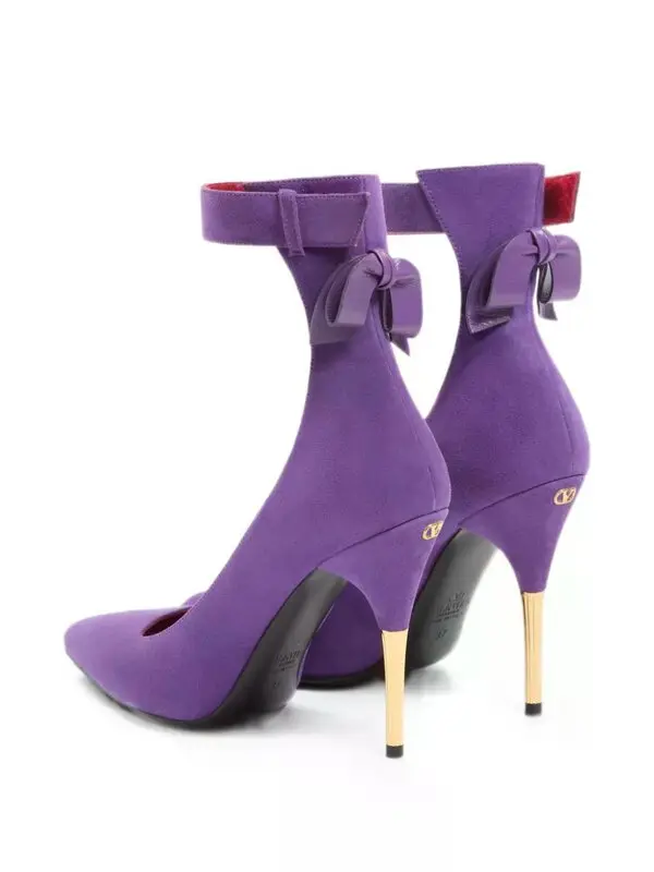Valentino Garavani Fatale Suede Pumps 105mm - Purple