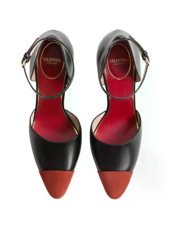 Valentino Garavani D'orsay Sinead Pumps In Goatskin And Suede - Black
