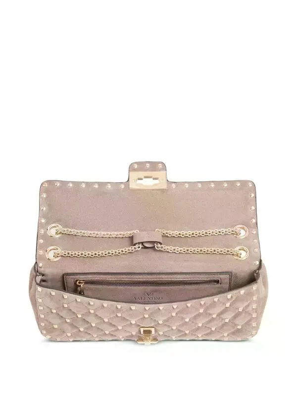 Valentino Garavani Rockstud Spike Suede Medium Shoulder Bag