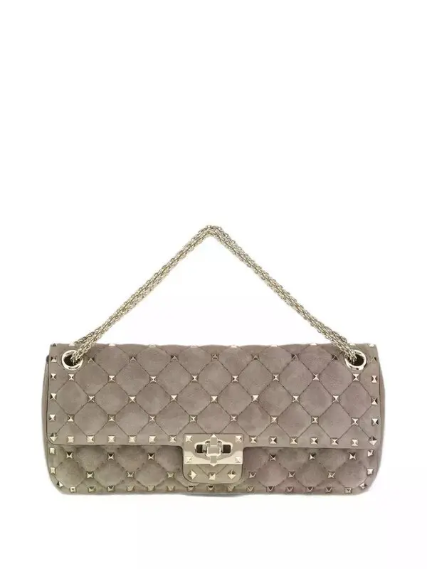 Valentino Garavani Rockstud Spike Medium Shoulder Bag - Grey