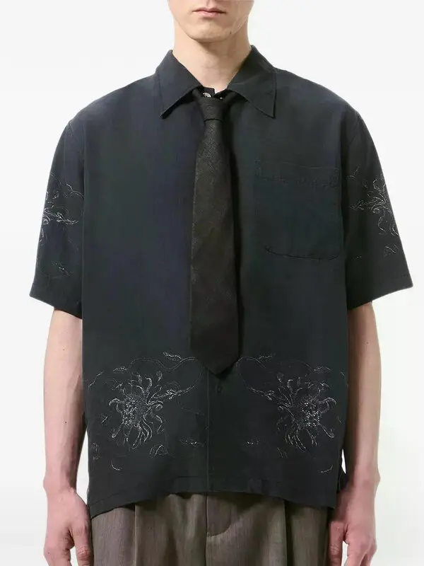 Our Legacy Voile Pointed-end Tie - Black