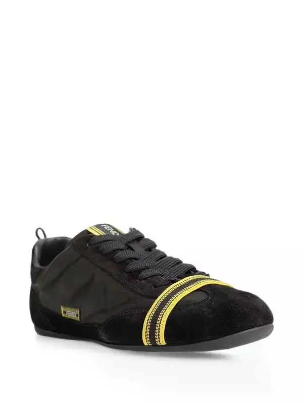 Fendi Wrap Suede-panelled Sneakers