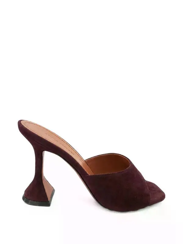 Amina Muaddi Lupita Suede Sandals - Purple