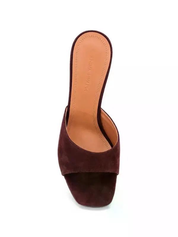 Amina Muaddi Lupita Suede Sandals