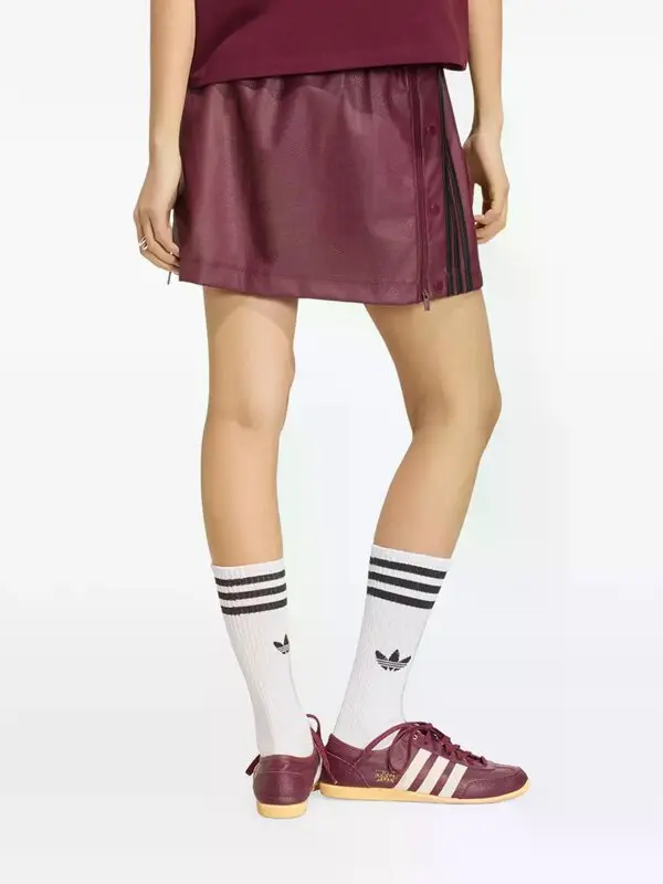 Adidas Logo-patch Side-stripe Mini Skirt