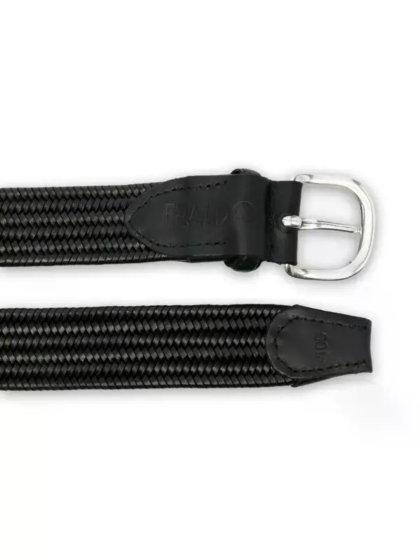 ERALDO Woven-design Buckle-fastening Belt - Black