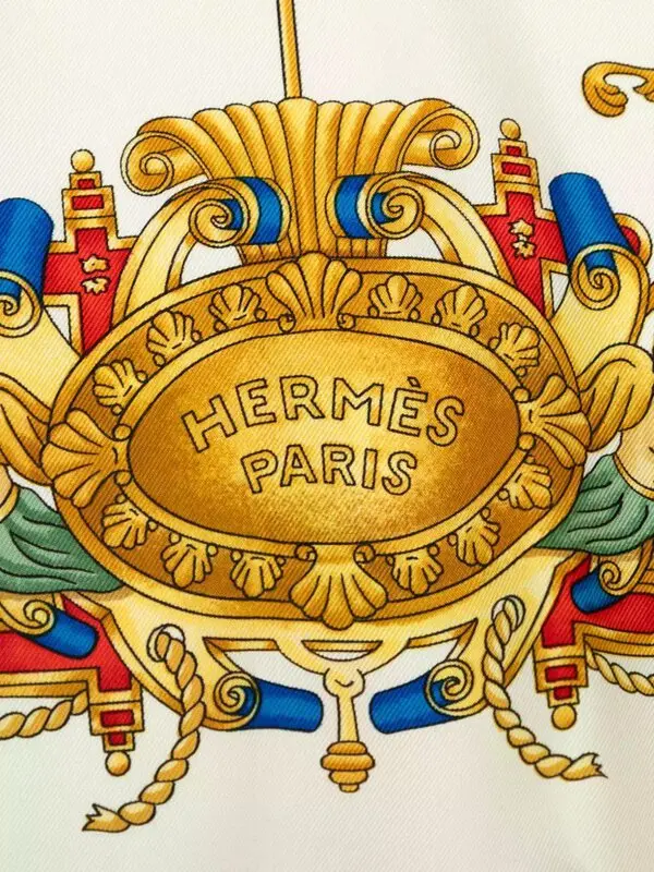 Hermès 1990-2000 Voiles De Lumiere Silk Scarf 90 Scarves - White