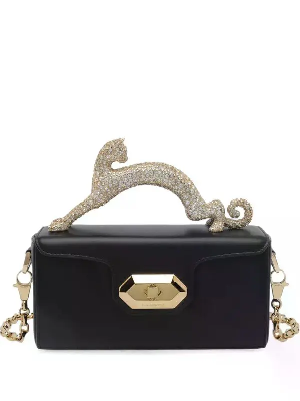 LANVIN Nano Pencil Cat Clutch Bag - Black