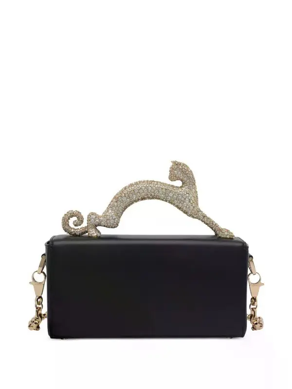 LANVIN Nano Pencil Cat Clutch Bag - Black
