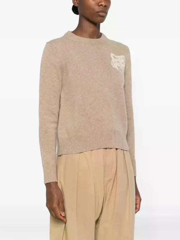 Maison Kitsuné Fox Head Intarsia-knit Sweater