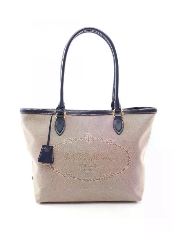 Prada 2013-2026 Canapa Tote Bag - Brown